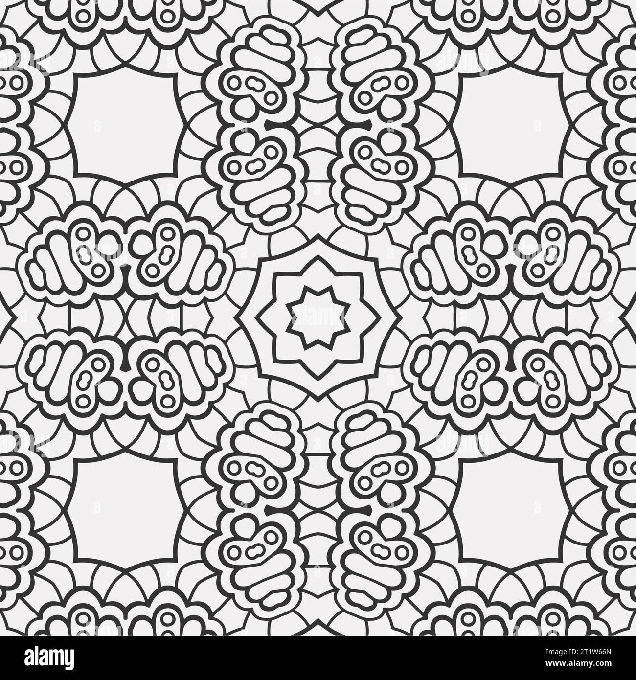 vector geometric pattern coloring page design Stock Vector Image & Art ...