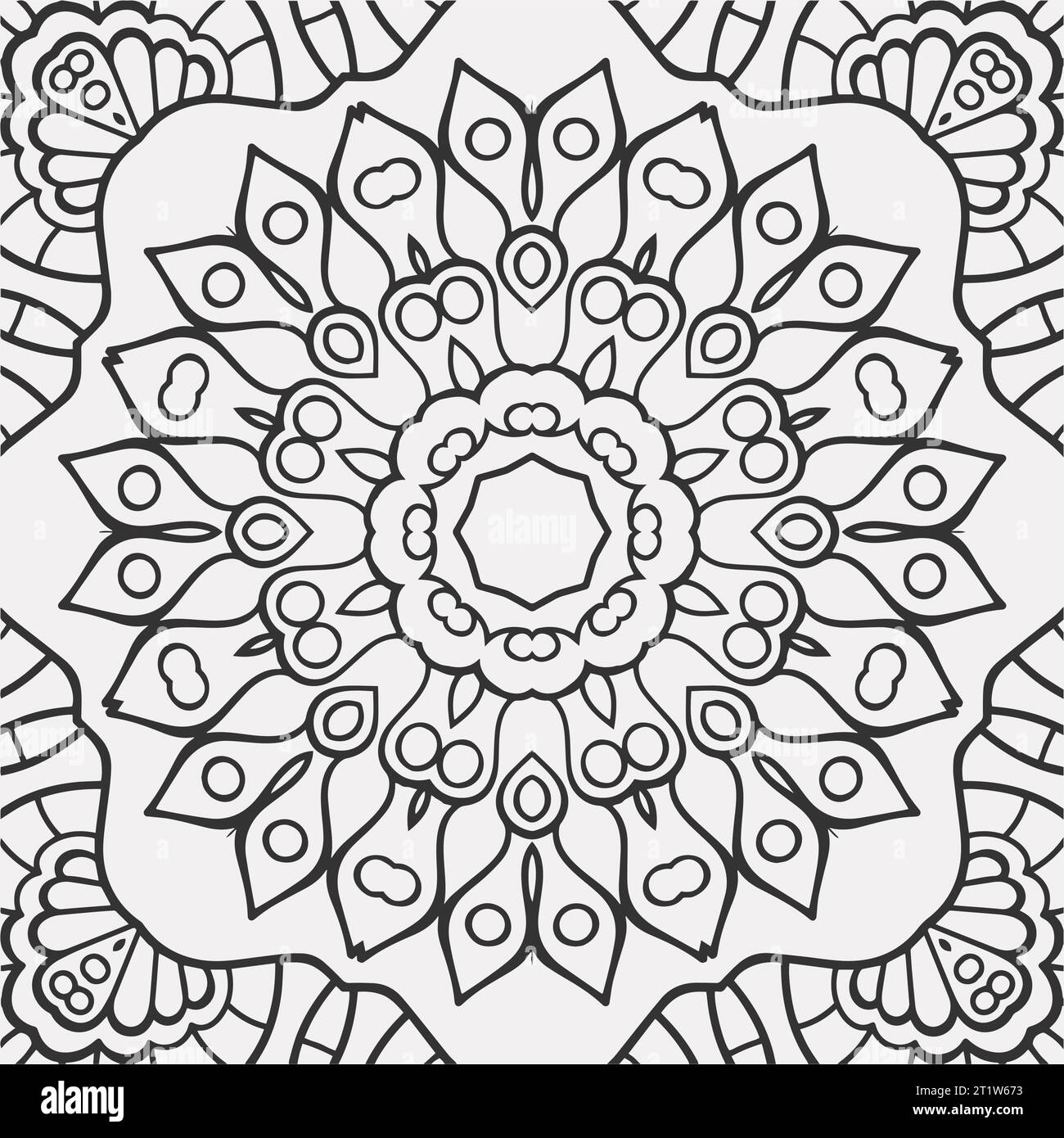 vector geometric pattern coloring page design Stock Vector Image & Art ...