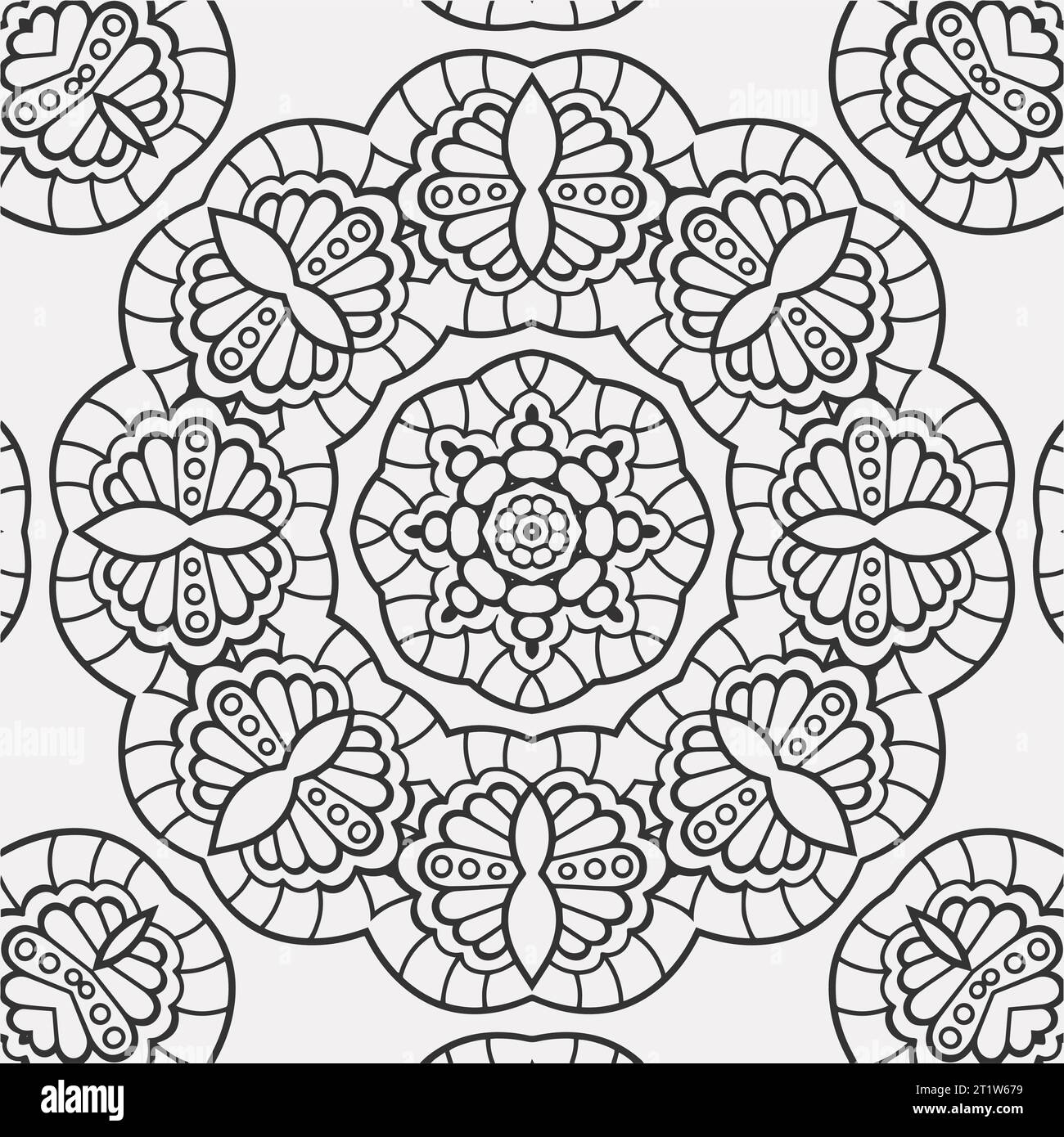 vector geometric pattern coloring page design Stock Vector Image & Art ...