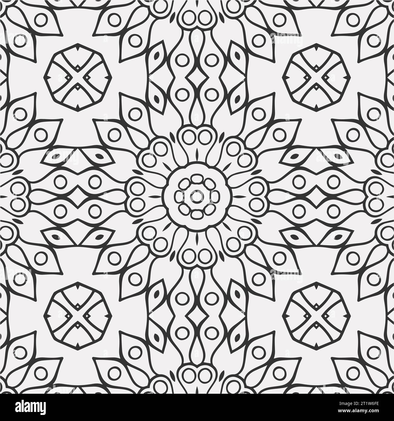 vector geometric pattern coloring page design Stock Vector Image & Art ...