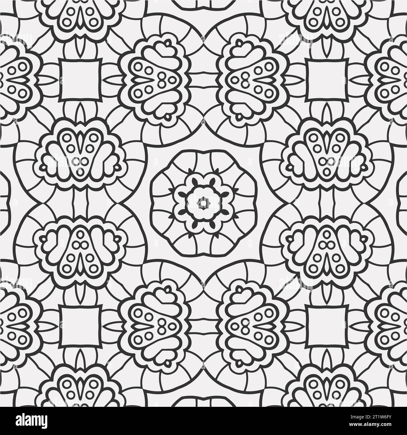 vector geometric pattern coloring page design Stock Vector Image & Art ...