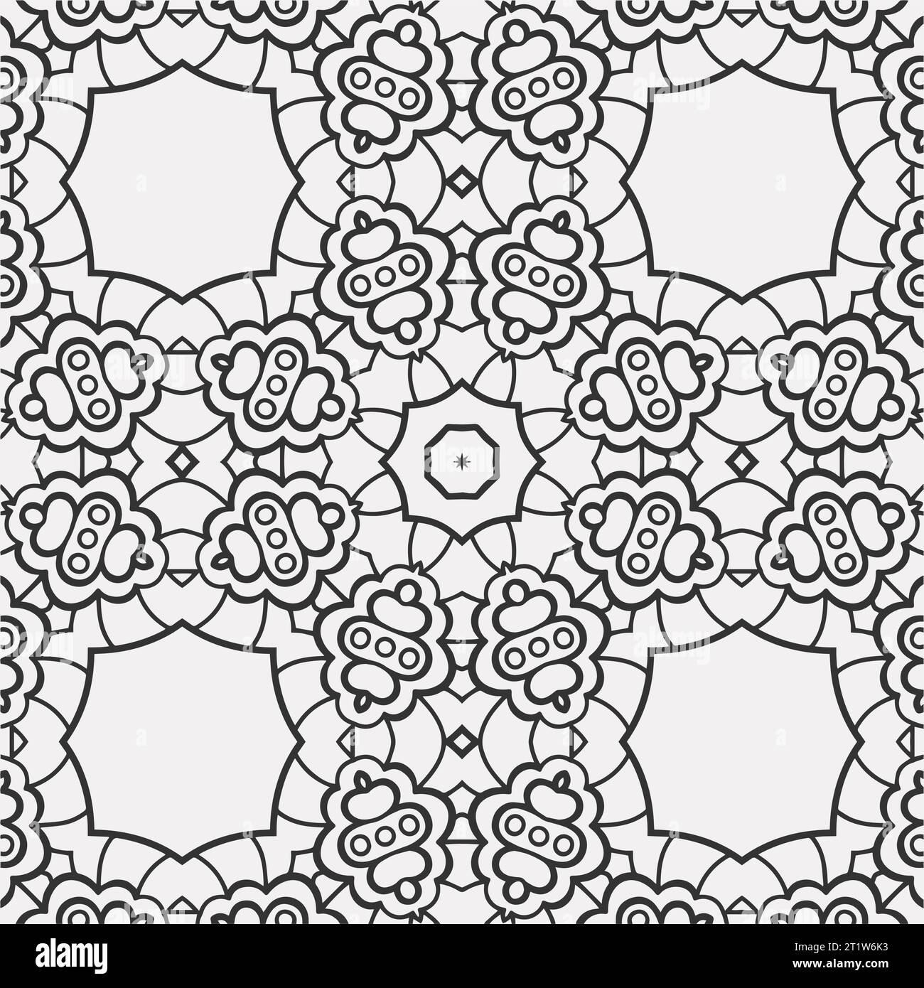 vector geometric pattern coloring page design Stock Vector Image & Art ...