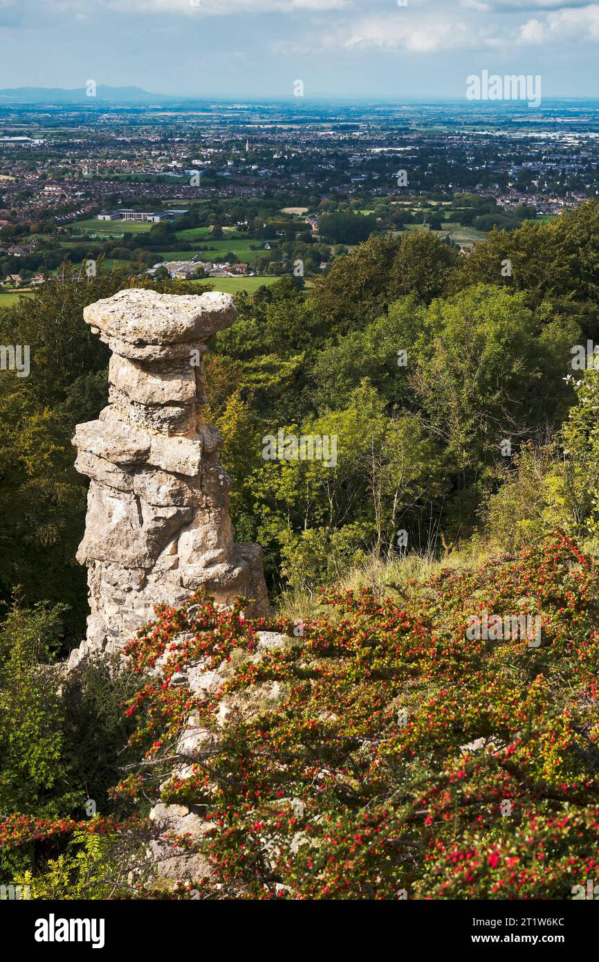 A portrait of the limestone stack known as "The Devils Chimmey Stock ...