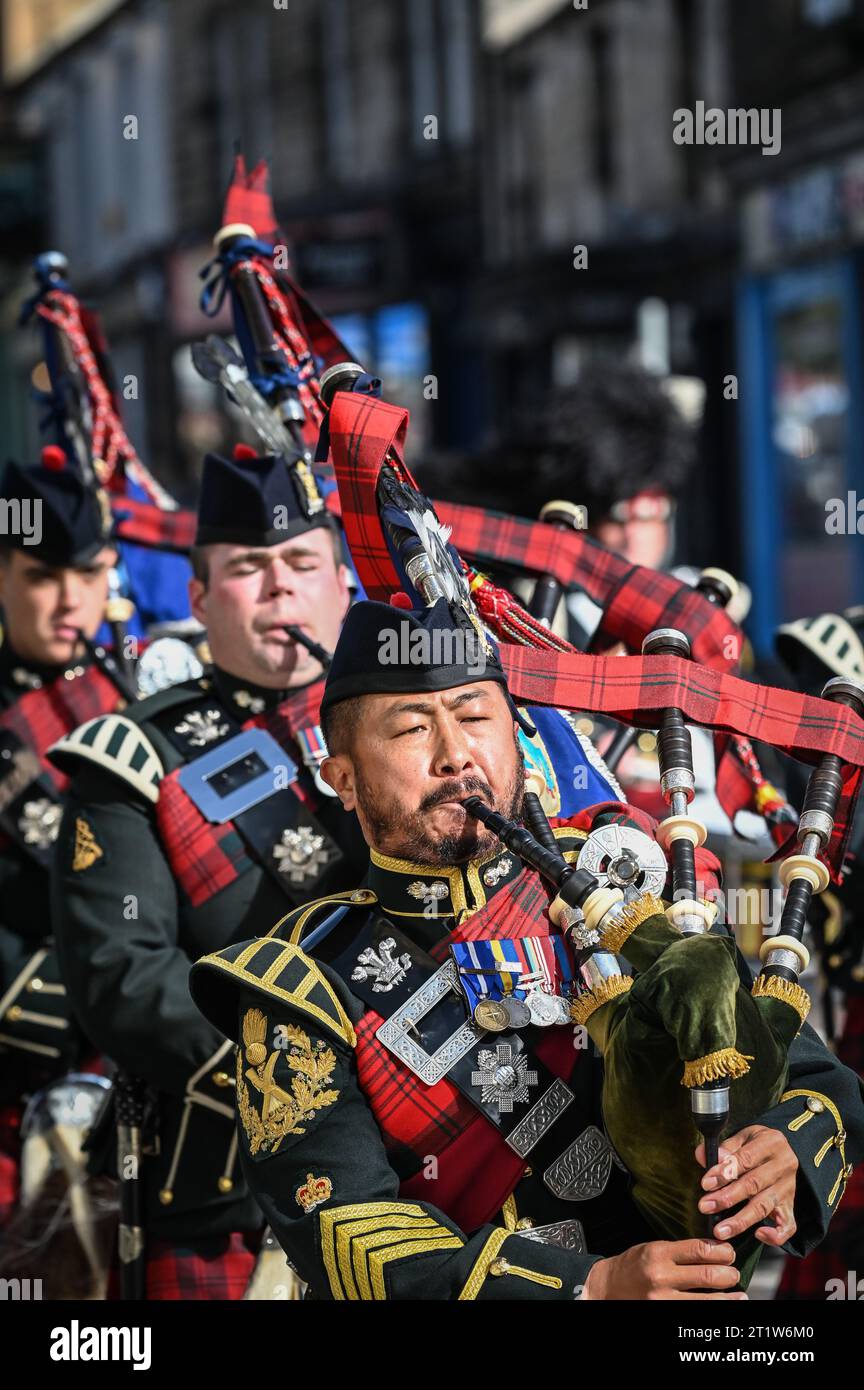 Royal Regiment of Scotland, Freedom March, Penicuik, 29/09/2023 Stock ...