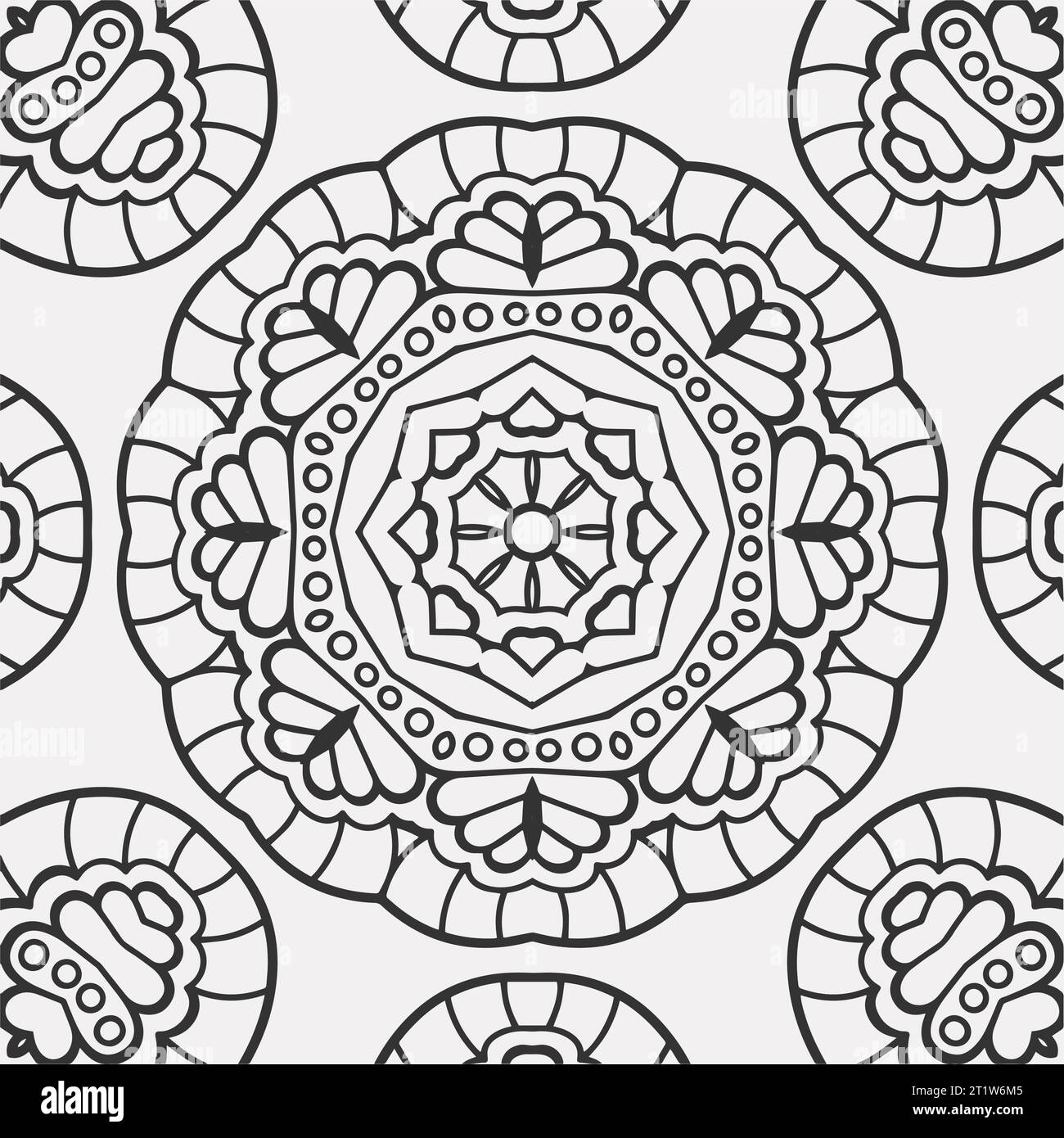 vector geometric pattern coloring page design Stock Vector Image & Art ...
