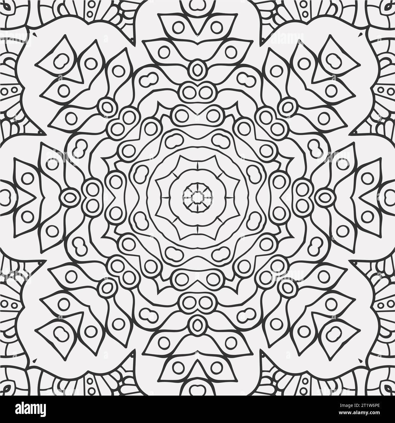 vector geometric pattern coloring page design Stock Vector Image & Art ...