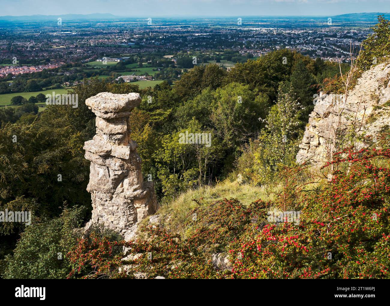 A portrait of the limestone stack known as "The Devils Chimmey Stock ...