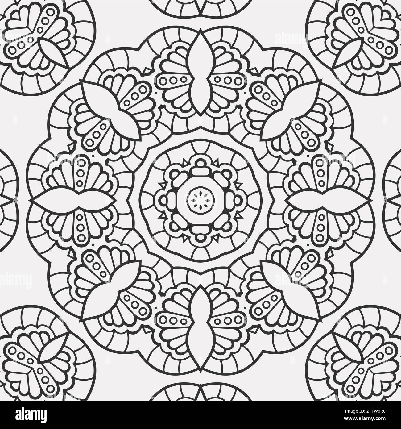 vector geometric pattern coloring page design Stock Vector Image & Art ...