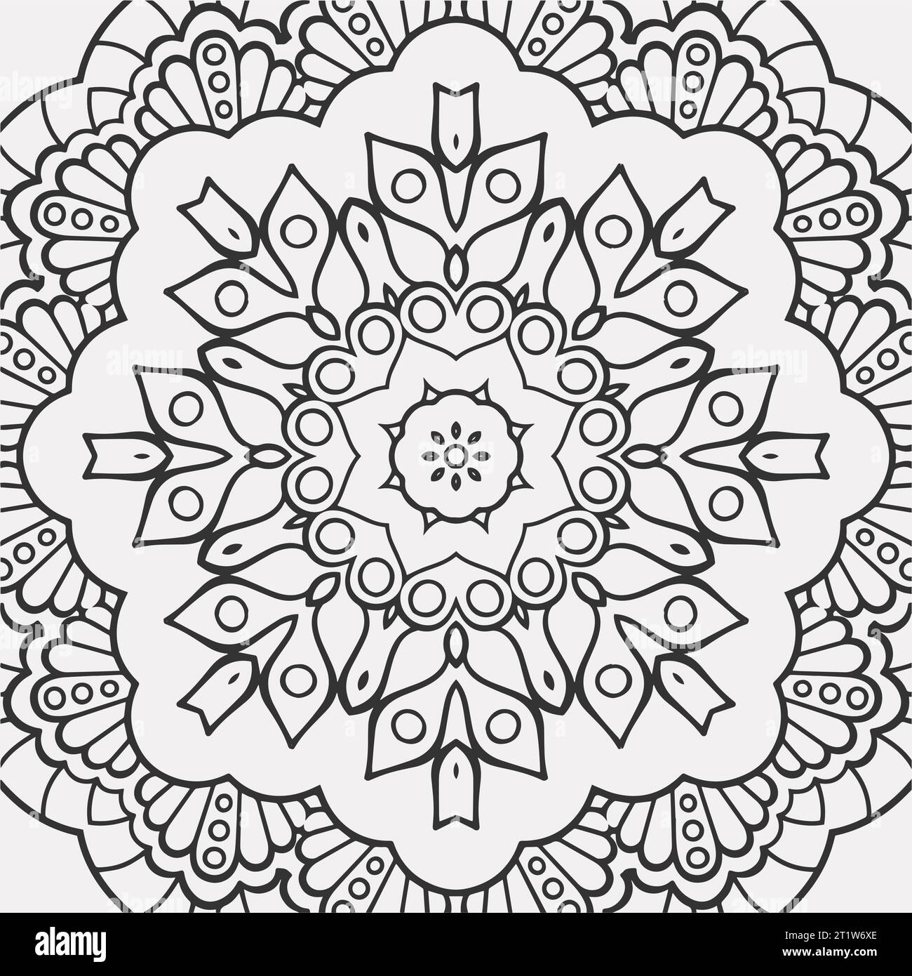vector geometric pattern coloring page design Stock Vector Image & Art ...