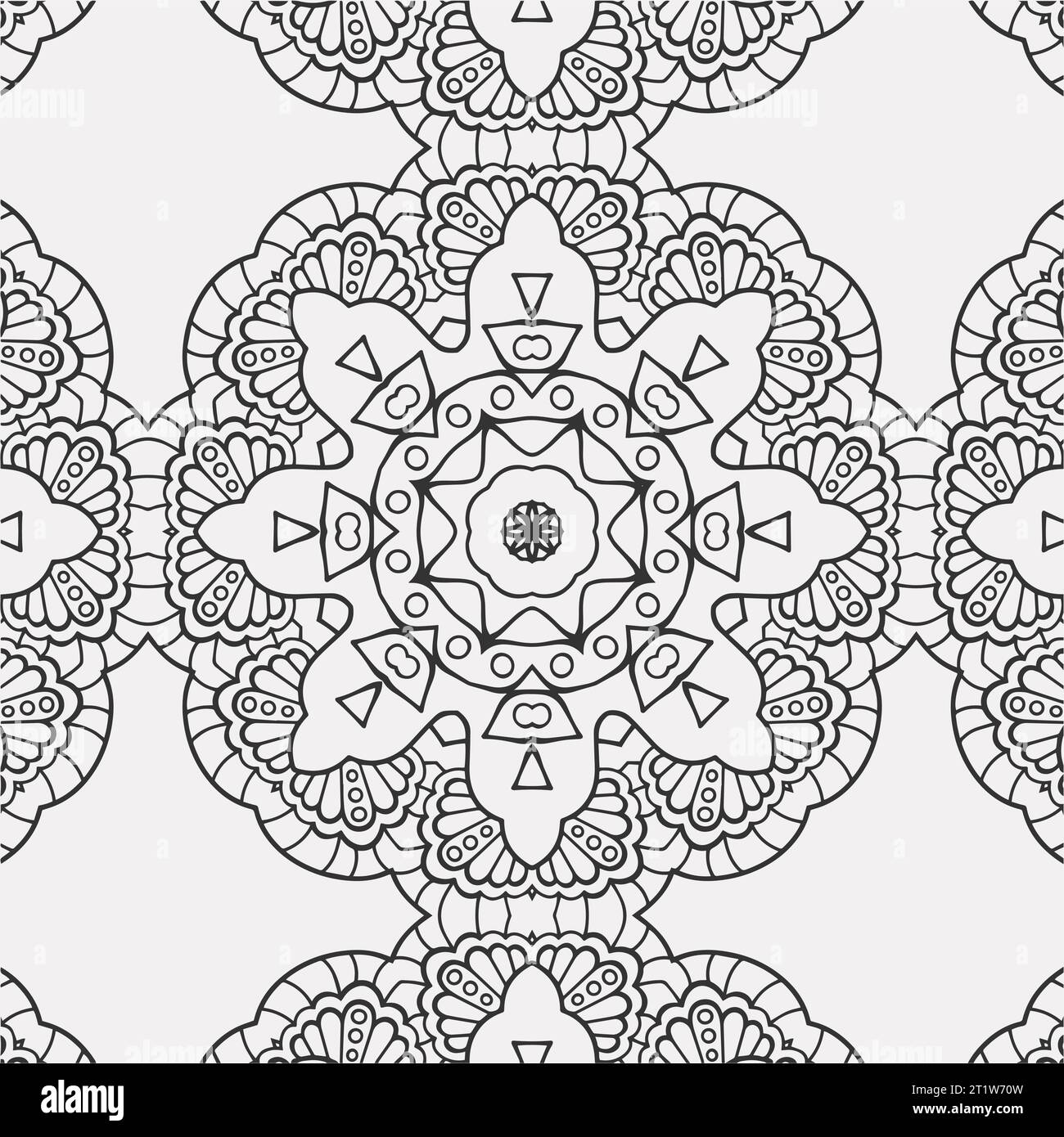 vector geometric pattern coloring page design Stock Vector Image & Art ...