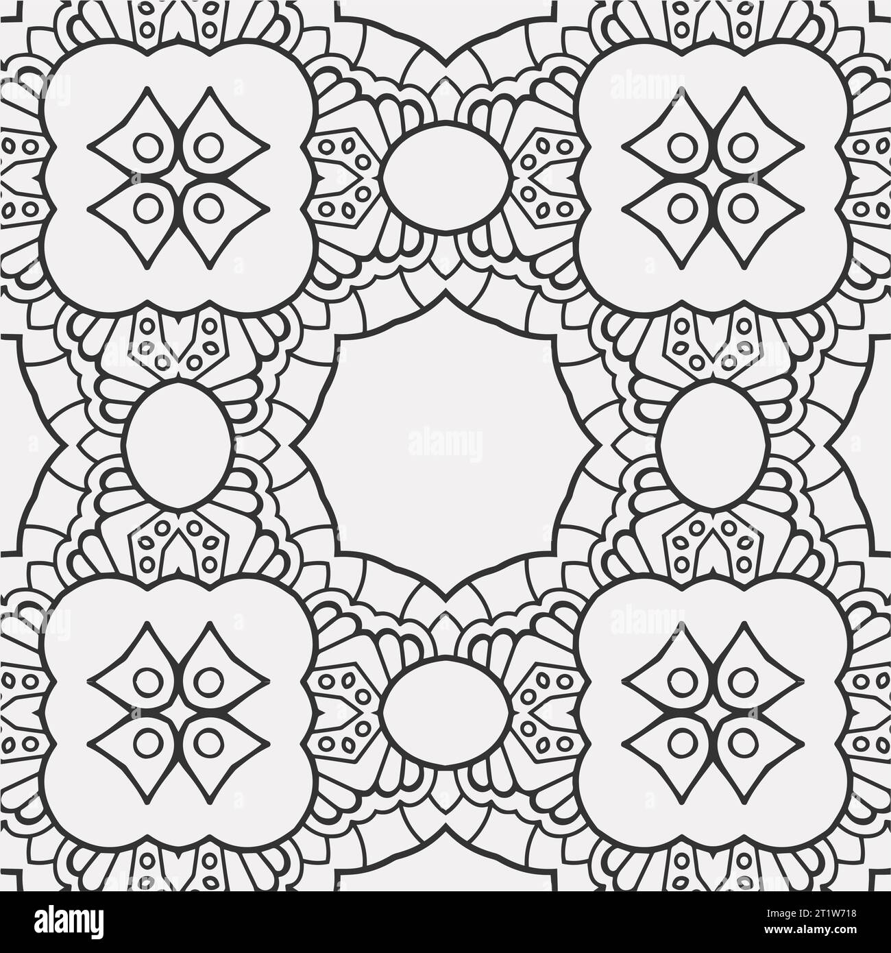 vector geometric pattern coloring page design Stock Vector Image & Art ...