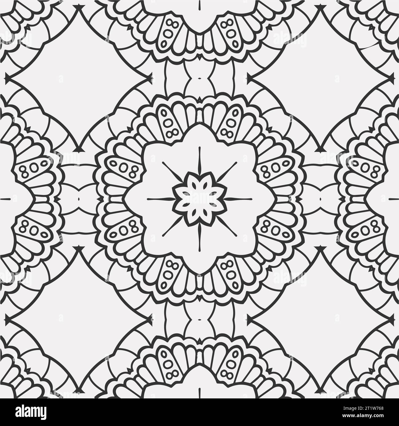 vector geometric pattern coloring page design Stock Vector Image & Art ...