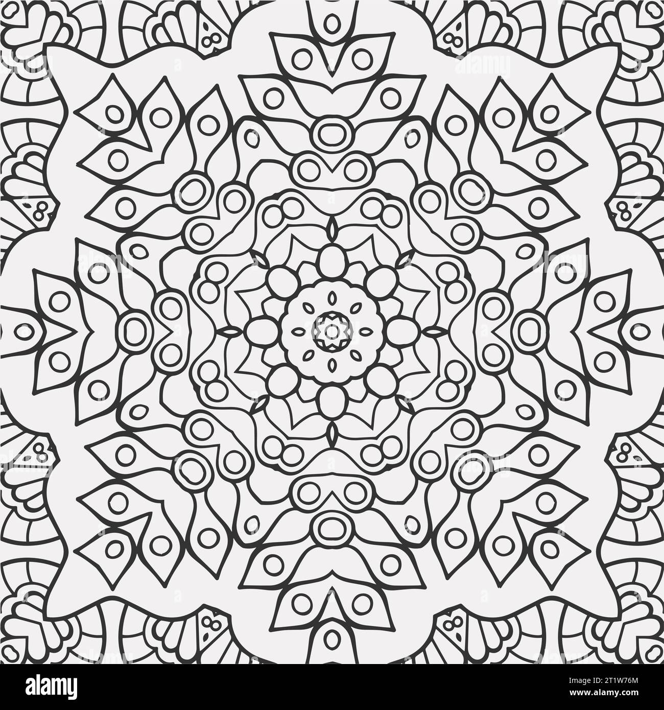vector geometric pattern coloring page design Stock Vector Image & Art ...