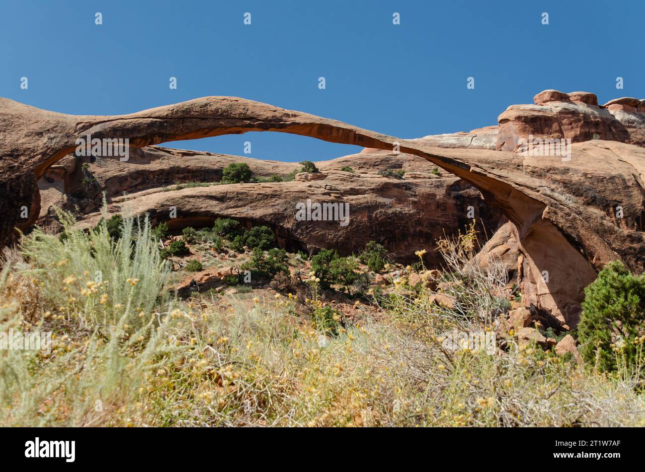 Arches formed from erosion of sandstone. Beautiful scenic image of a ...