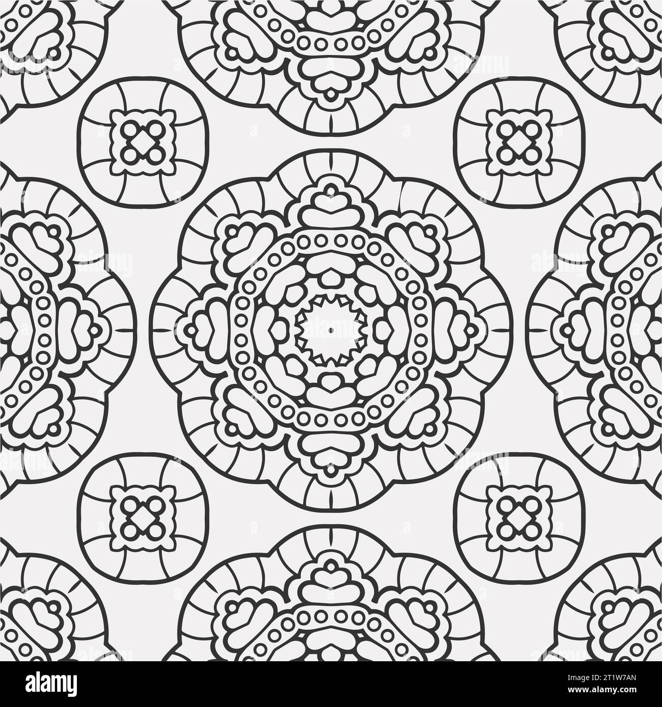 vector geometric pattern coloring page design Stock Vector Image & Art ...