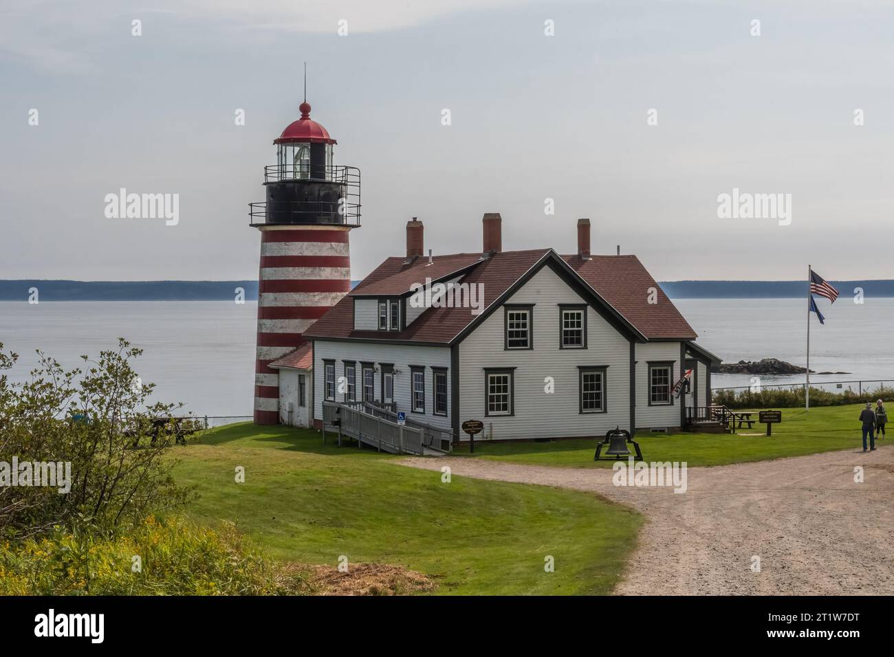 West Quoddy Head Light with Grand Manan Island and the Quoddy Narrows ...