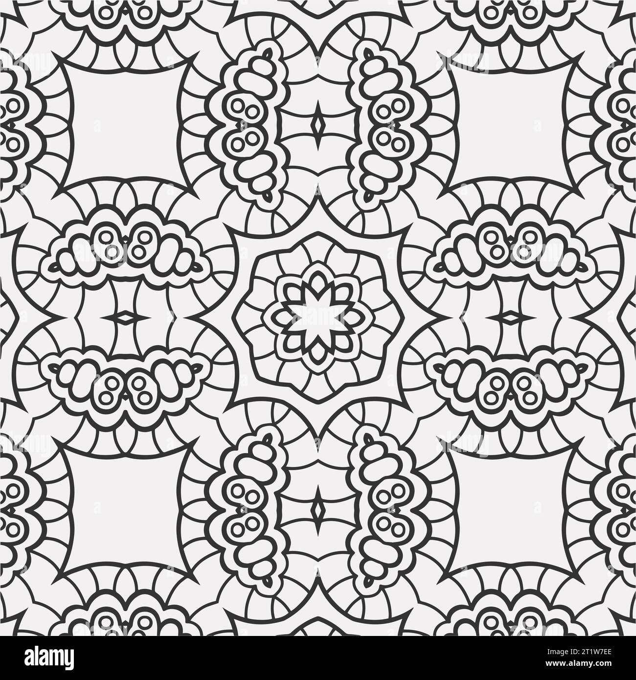 vector geometric pattern coloring page design Stock Vector Image & Art ...
