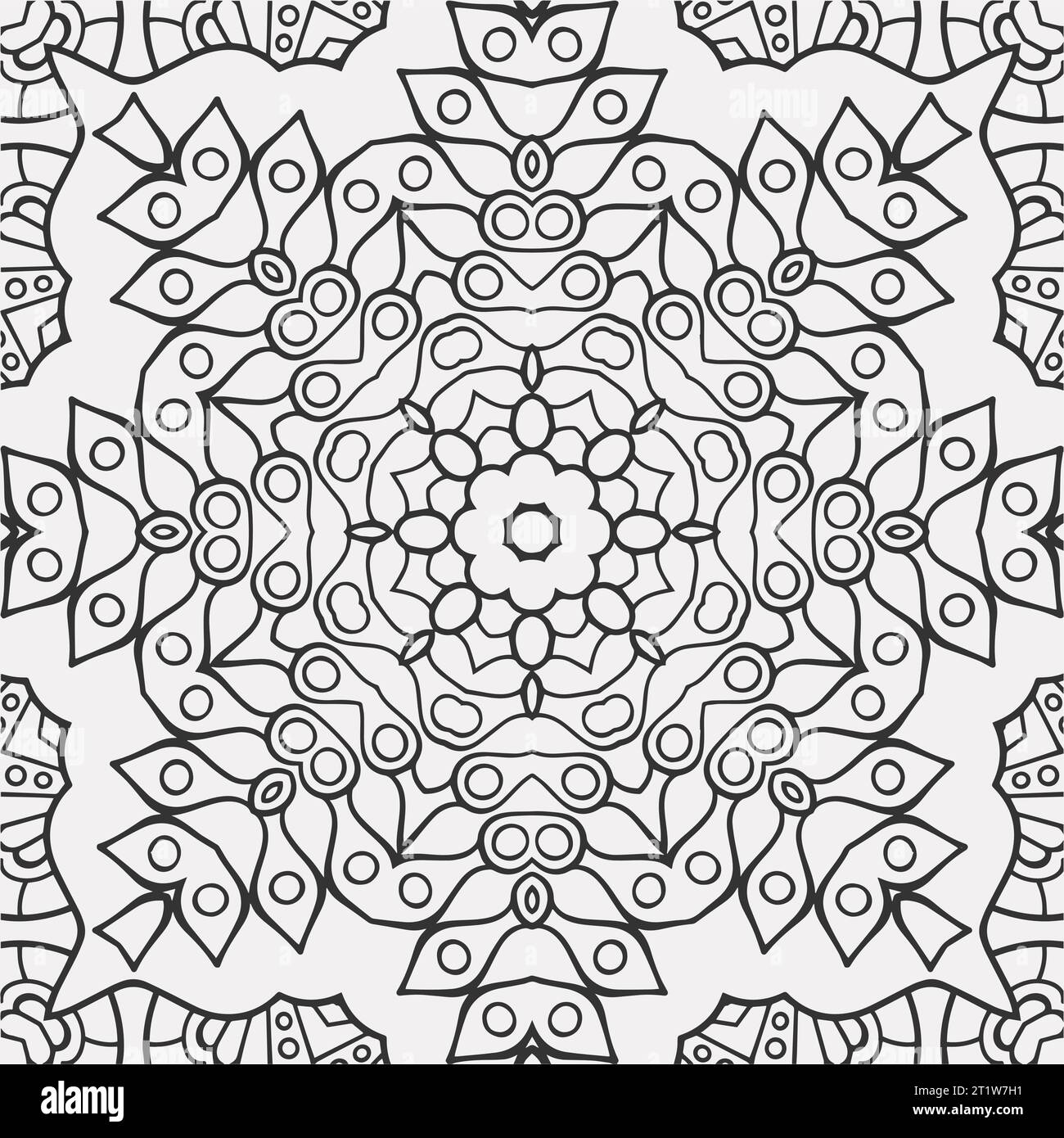 vector geometric pattern coloring page design Stock Vector Image & Art ...