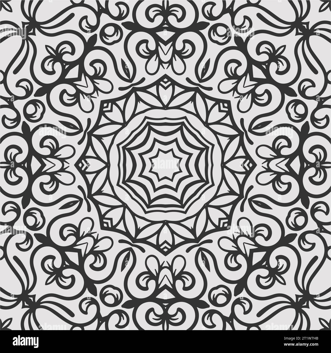 vector geometric pattern coloring page design Stock Vector Image & Art ...