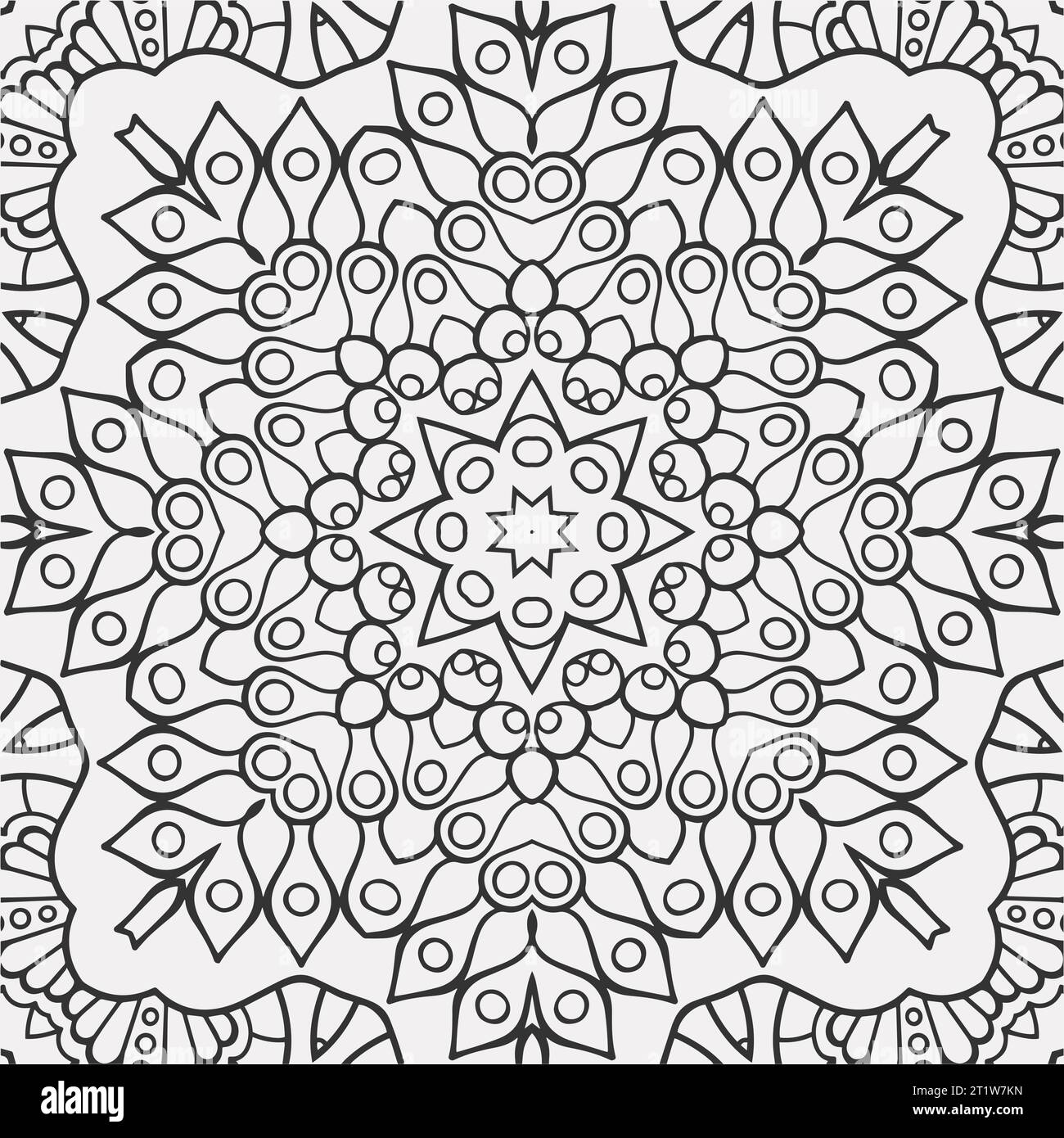 vector geometric pattern coloring page design Stock Vector Image & Art ...