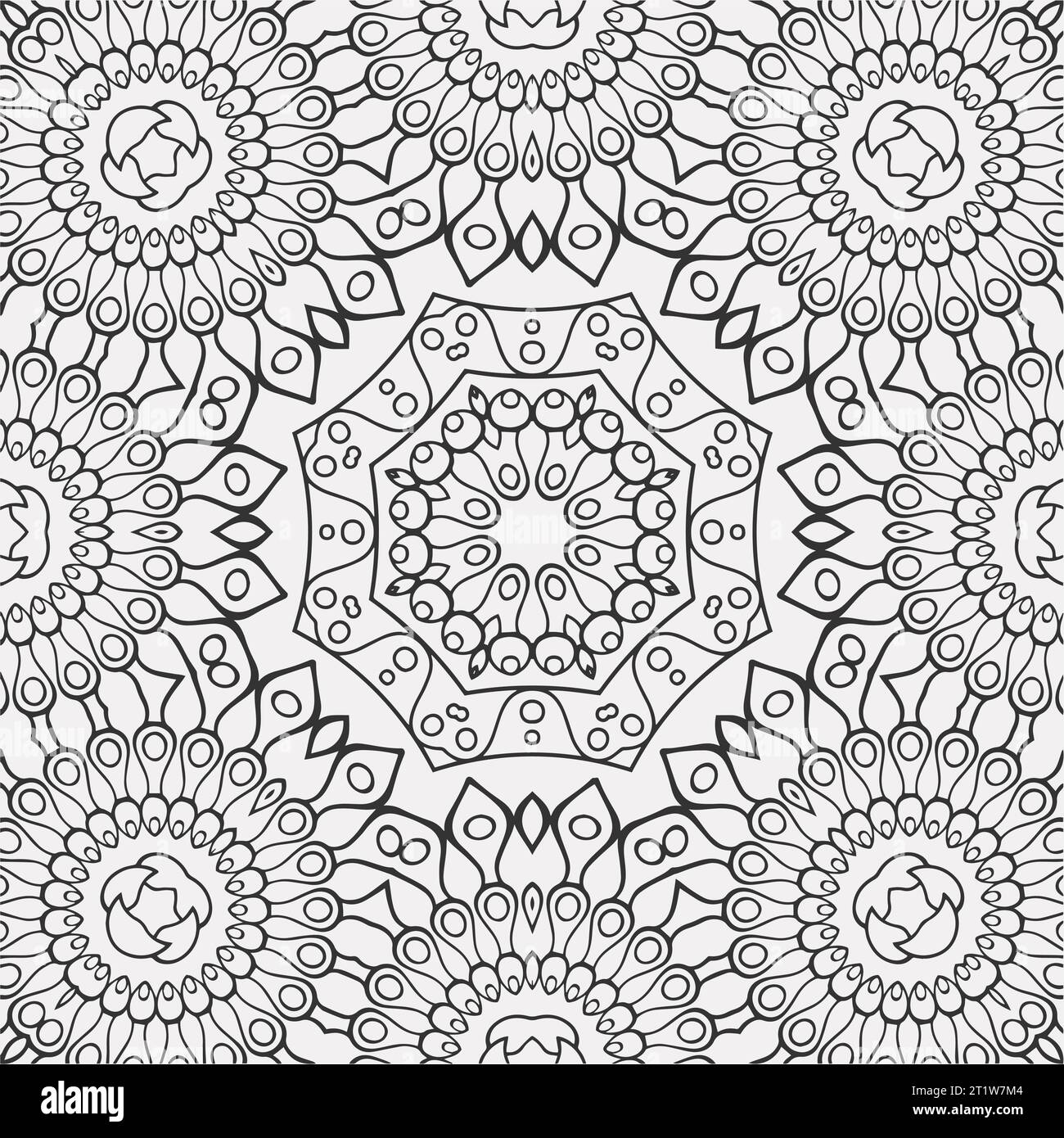 vector geometric pattern coloring page design Stock Vector Image & Art ...