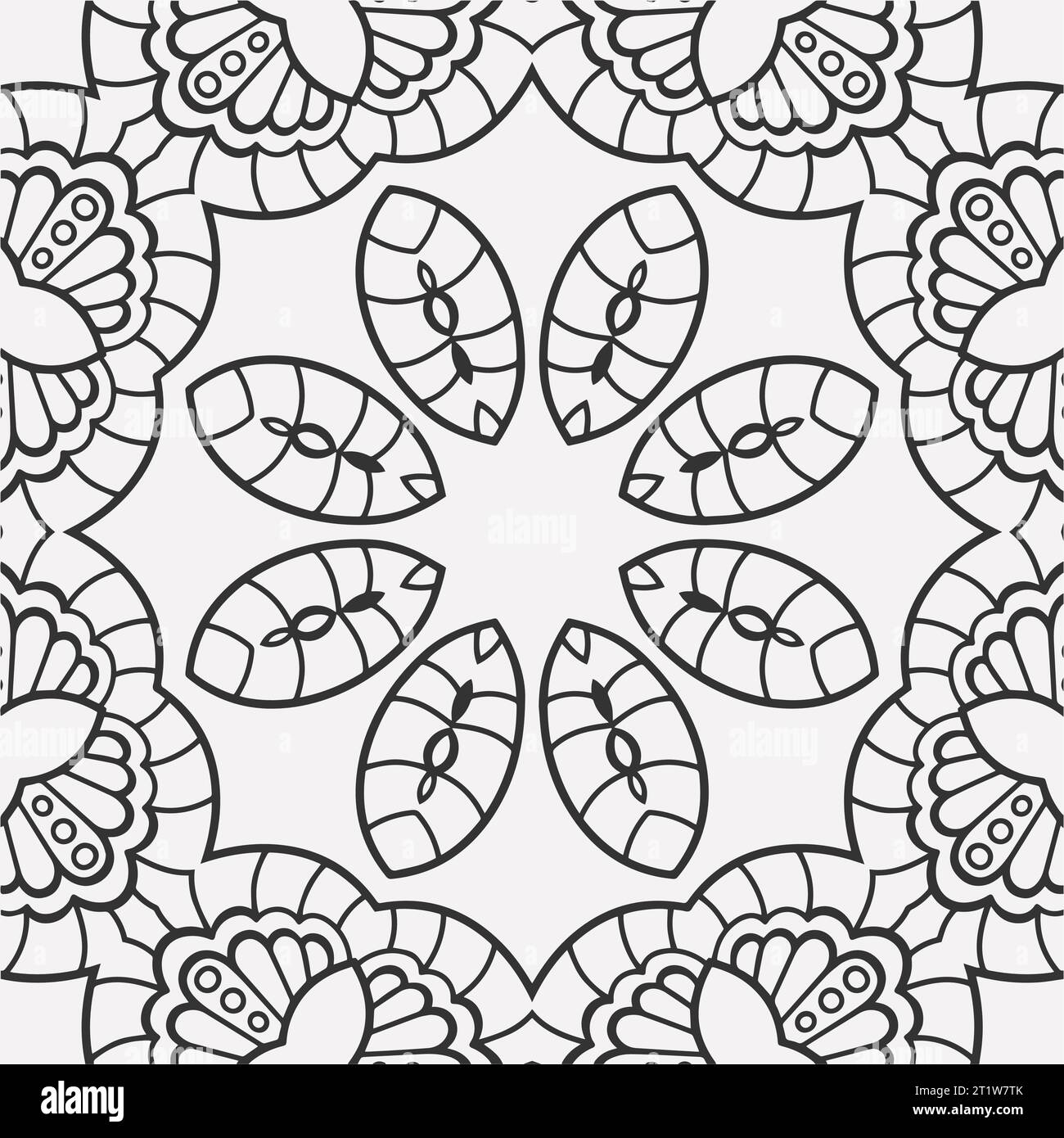 vector geometric pattern coloring page design Stock Vector Image & Art ...