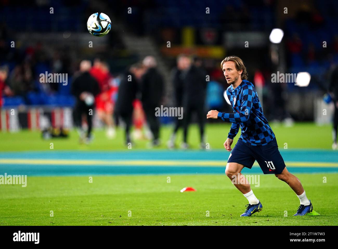 Croatia's Luka Modric warming up prior to kick-off before the UEFA Euro ...
