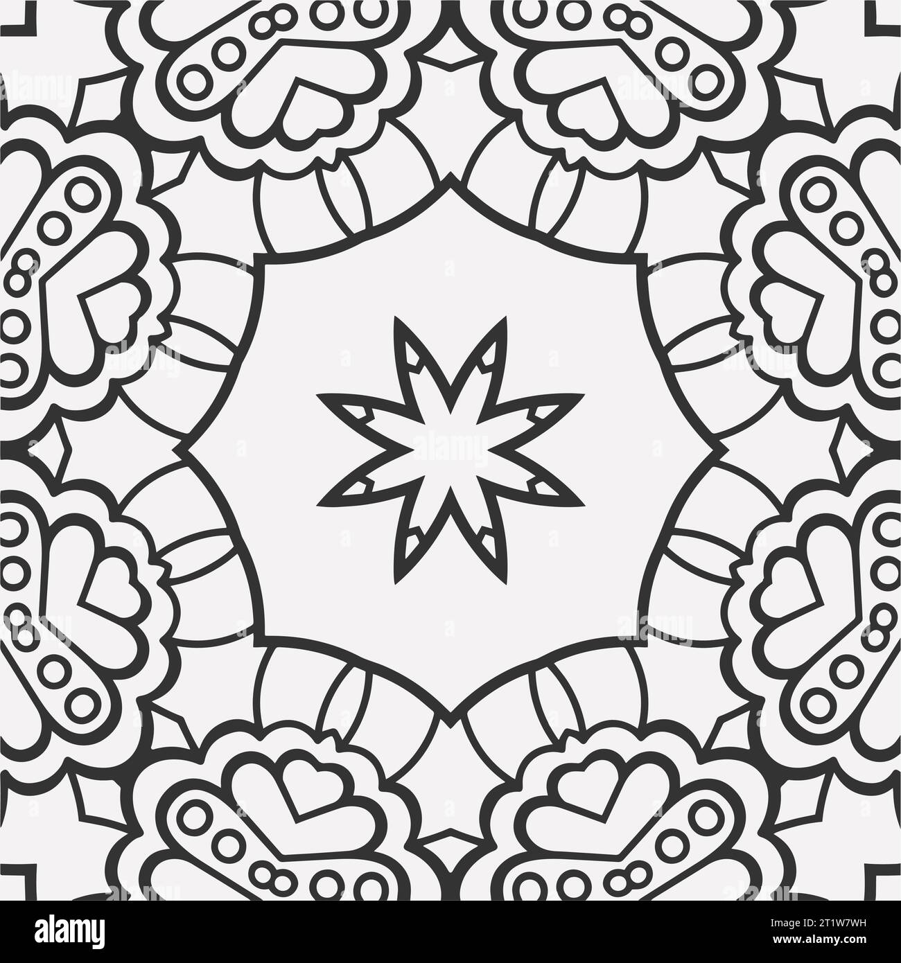 vector geometric pattern coloring page design Stock Vector Image & Art ...