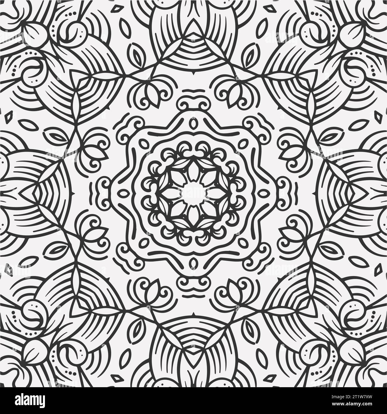 vector geometric pattern coloring page design Stock Vector Image & Art ...