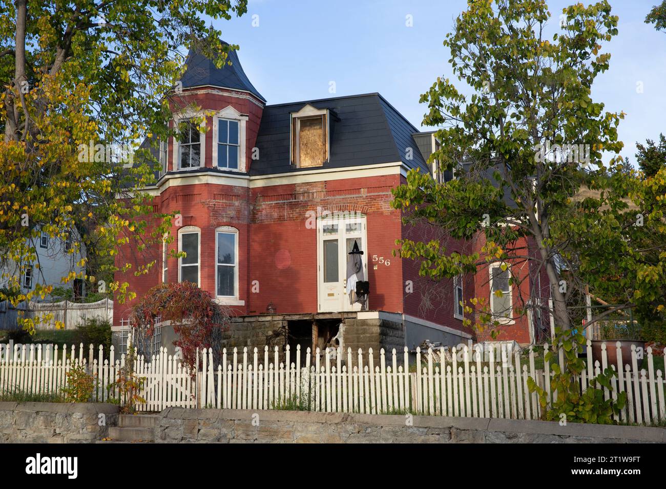 1890s red brick historic house being restored in the South-Central ...
