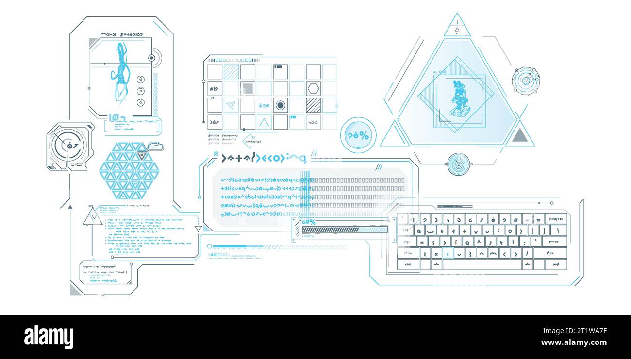 Scientific Research Data Processing Interface Stock Vector Image And Art Alamy