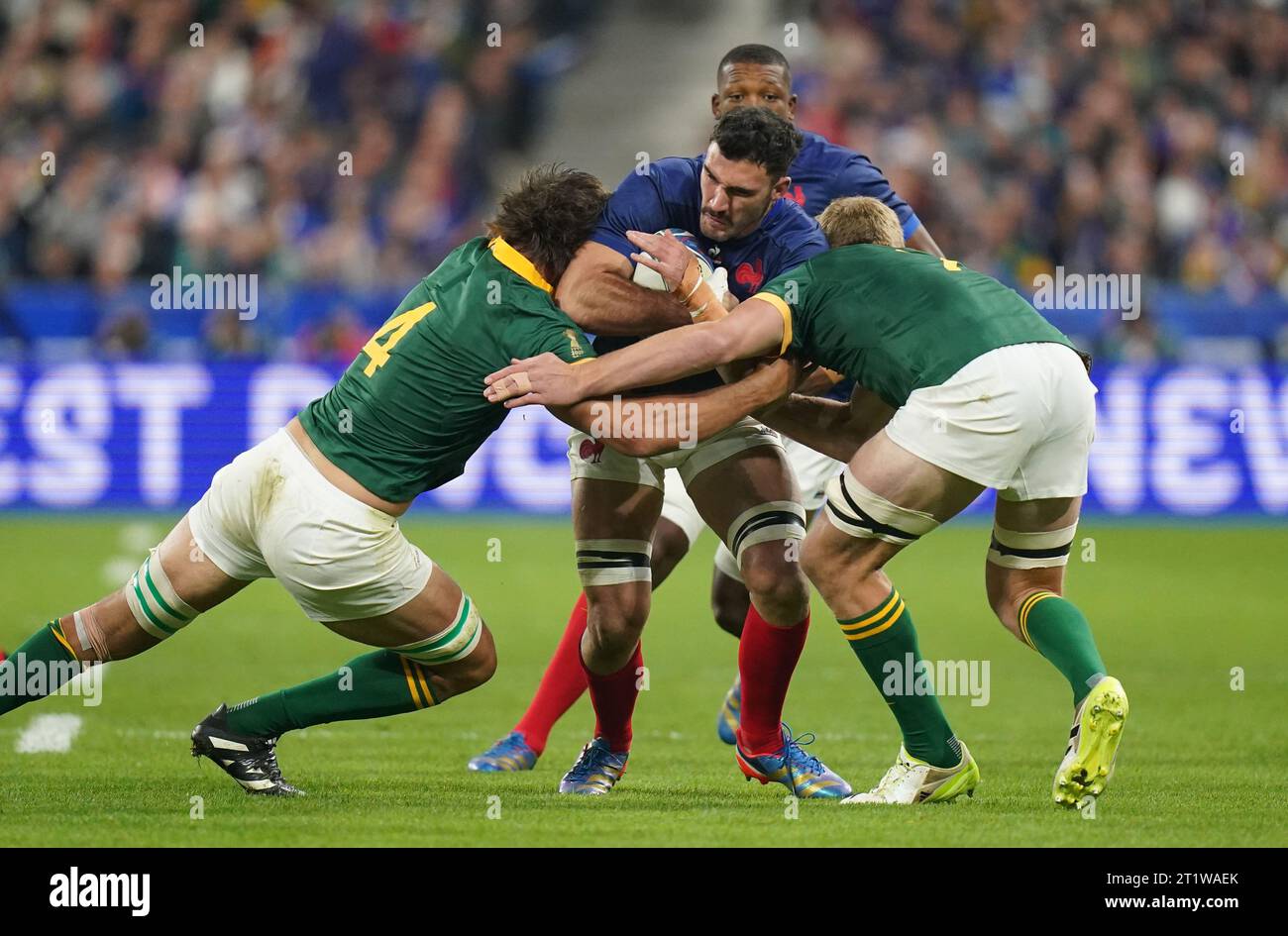 France’s Charles Ollivon is tackled by South Africa's Eben Etzebeth ...