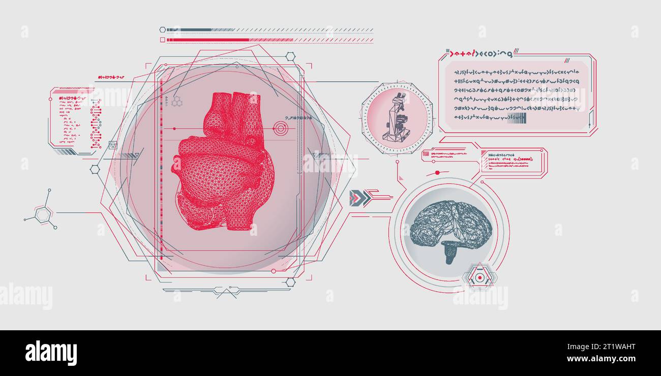 Sci-fi medical research program interface Stock Vector Image & Art - Alamy