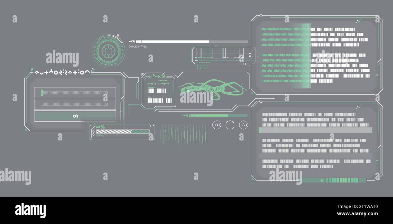 Scientific research data processing interface Stock Vector Image & Art ...