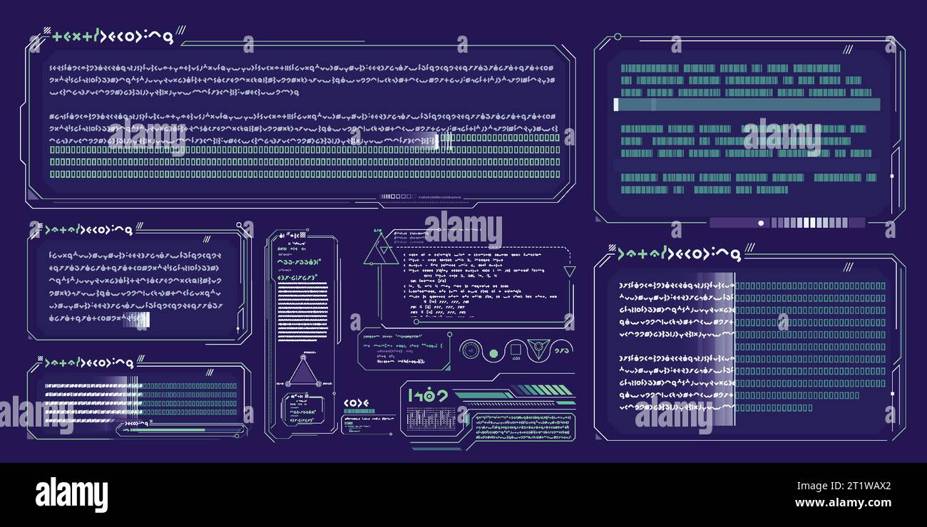 Vector data elements for sci-fi interface infographics Stock Vector ...