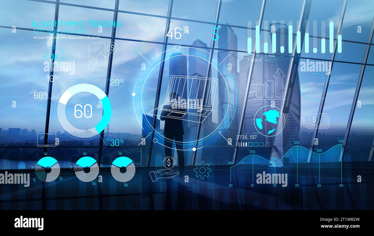 Abstract infographics about financial literacy and trading Stock Photo ...