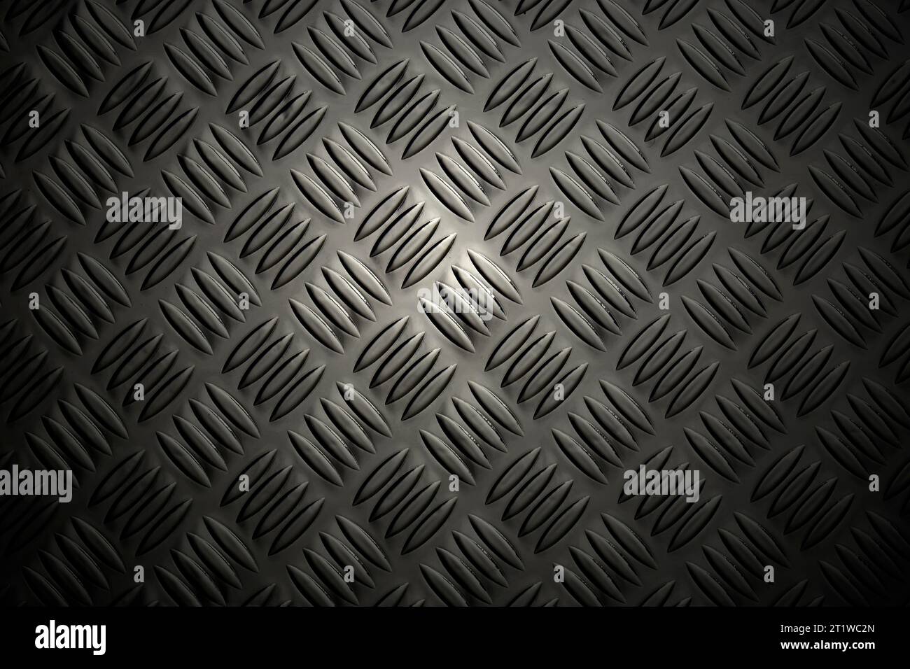 Close-up of a sheet of aluminium checker plate. Industrial material ...