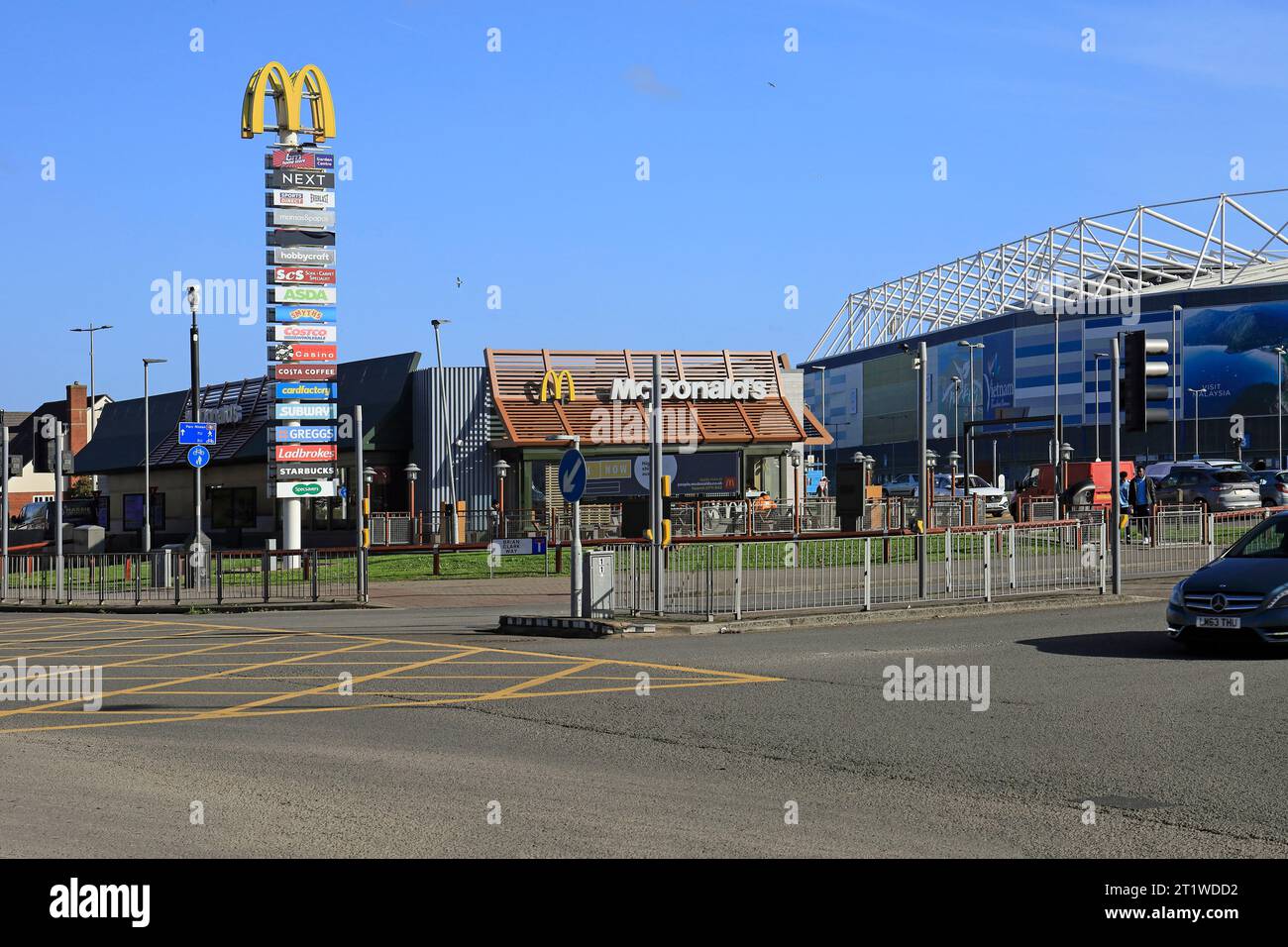 MacDonald's drive through, Leckwith, Cardiff, South Wales, 2023 Stock ...