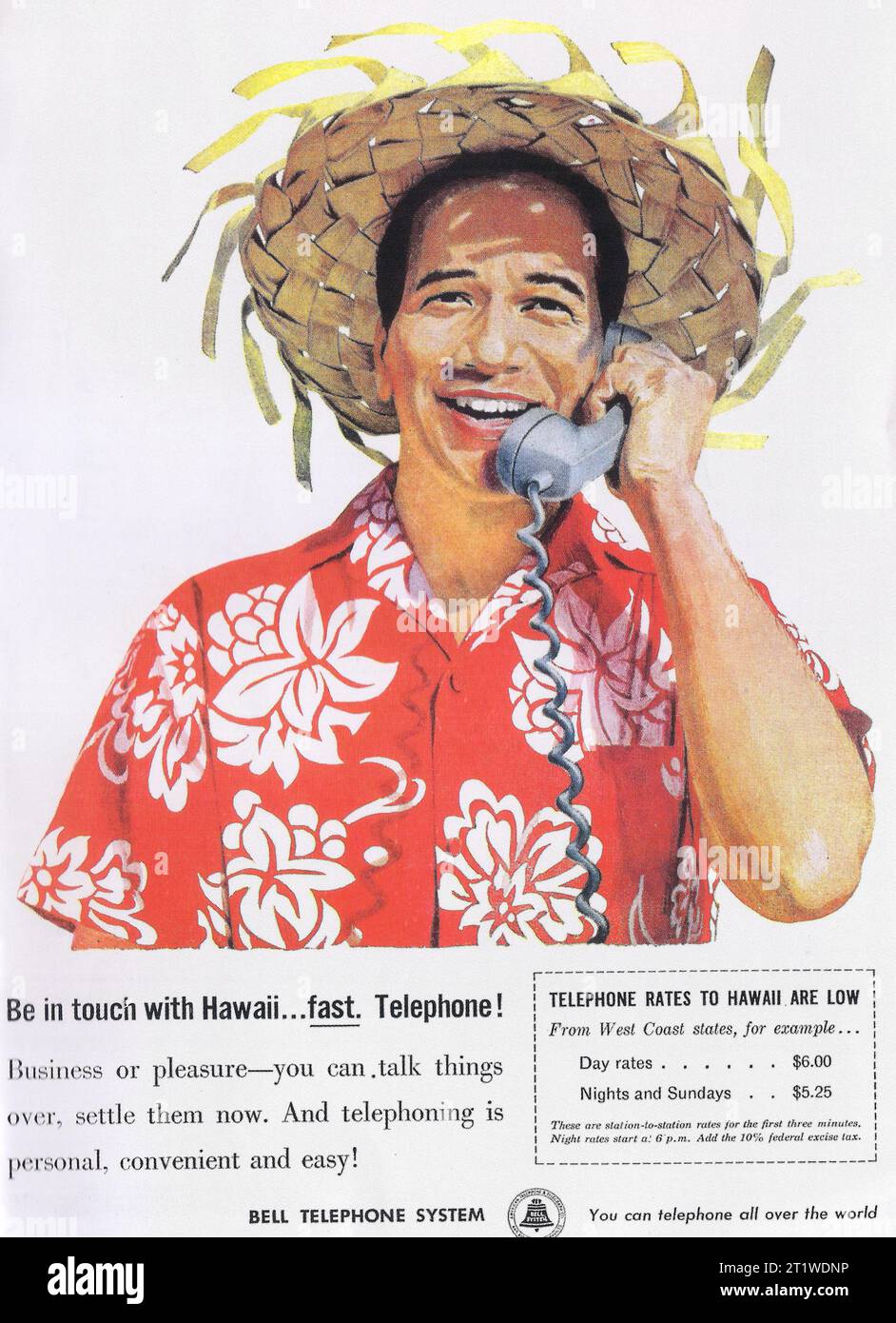 Vintage telephone ad hi-res stock photography and images - Alamy