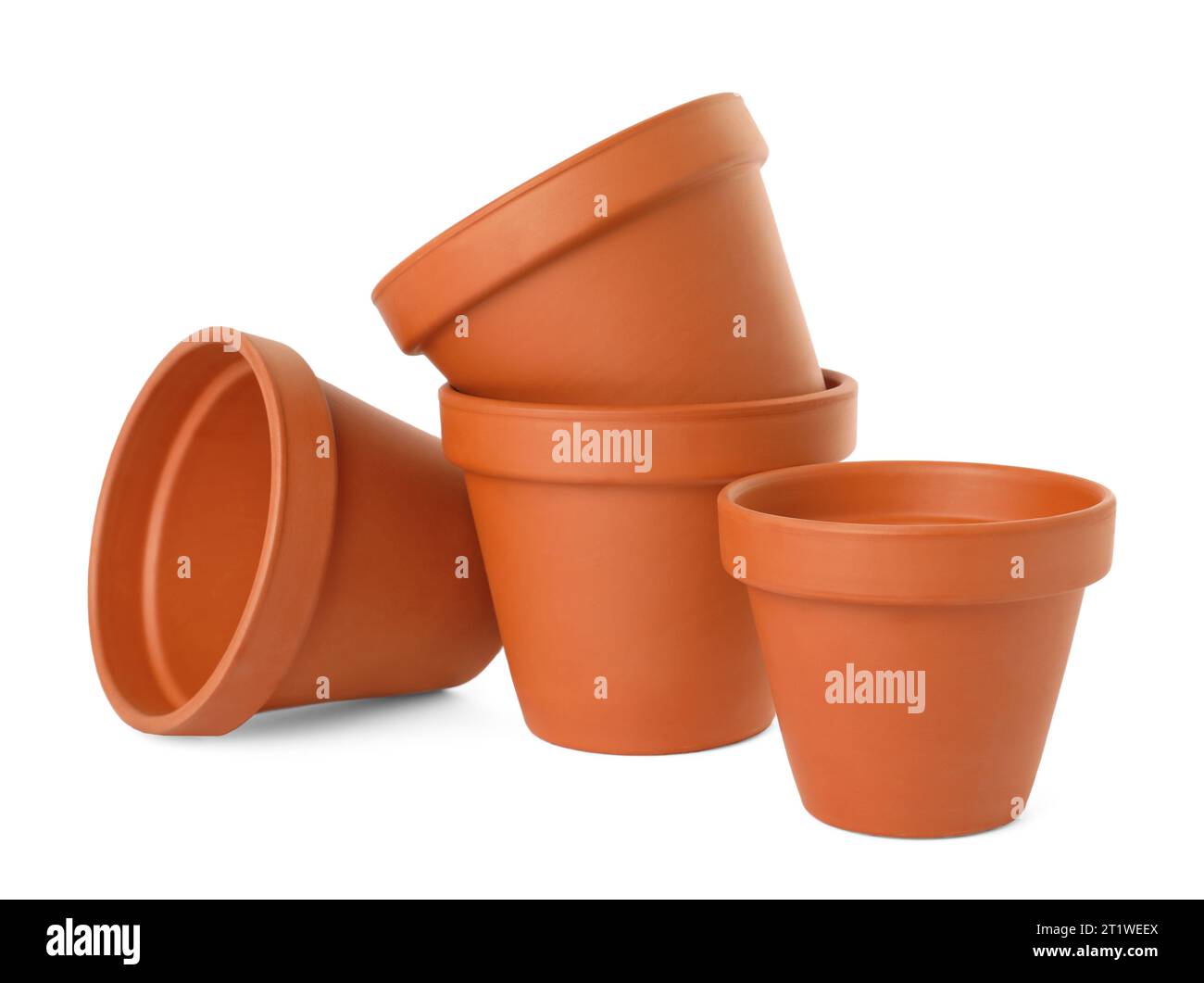 Stack of clean garden pots hi-res stock photography and images - Alamy