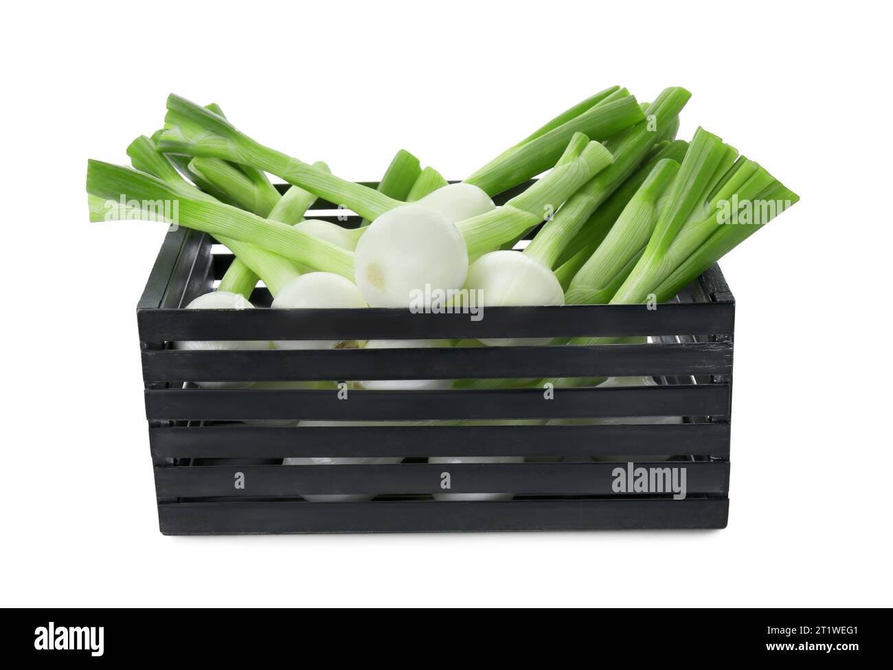 Fresh onions on black Cut Out Stock Images & Pictures - Alamy