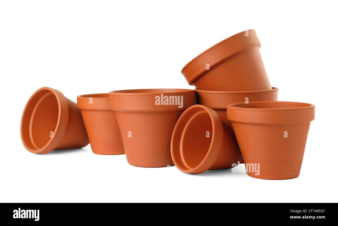 Stack of clean garden pots hi-res stock photography and images - Alamy