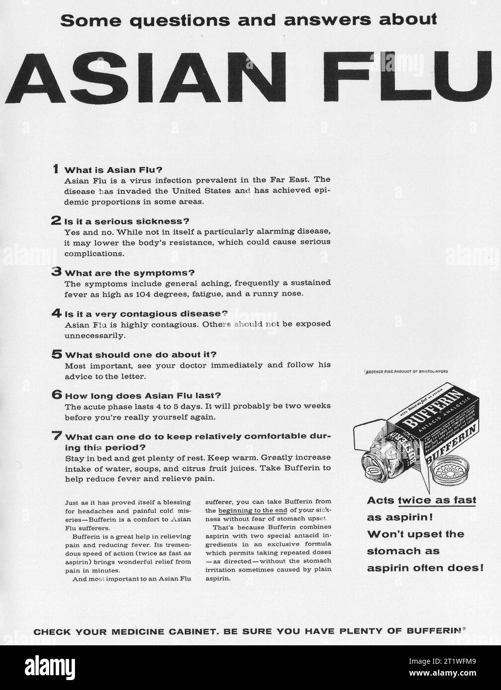 Asian flu 1950s hi-res stock photography and images - Alamy