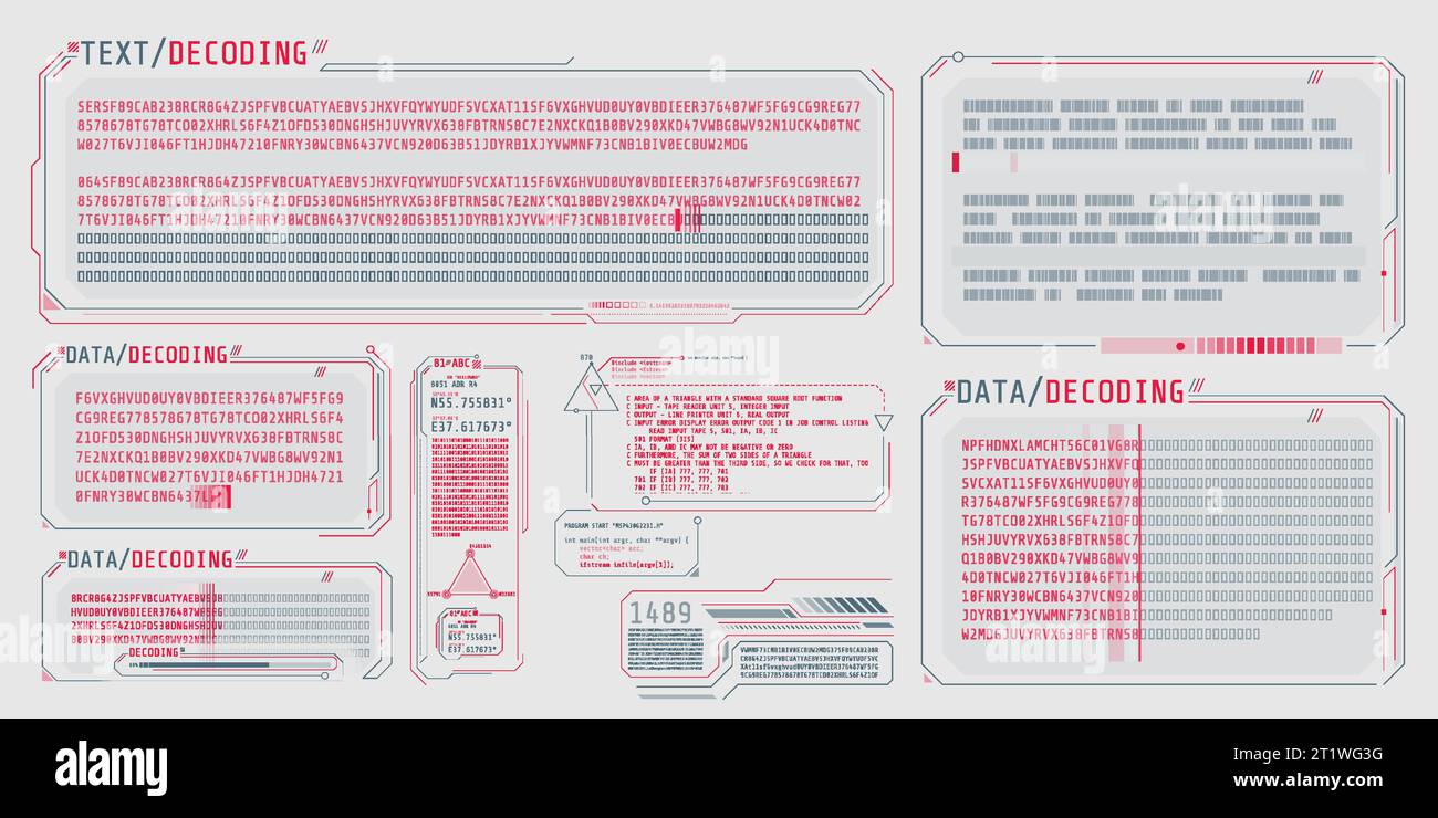 Data decoding program interface hi-res stock photography and images - Alamy