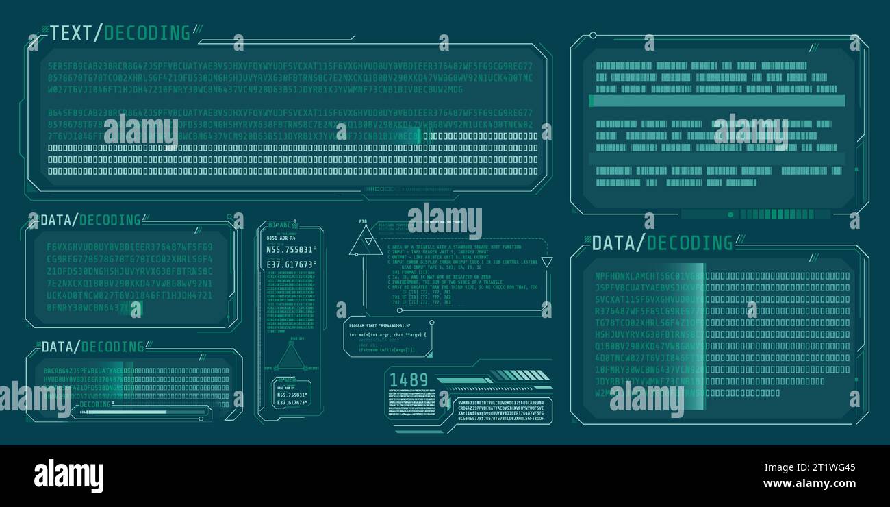 HUD interface design for decoding big data Stock Vector Image & Art - Alamy