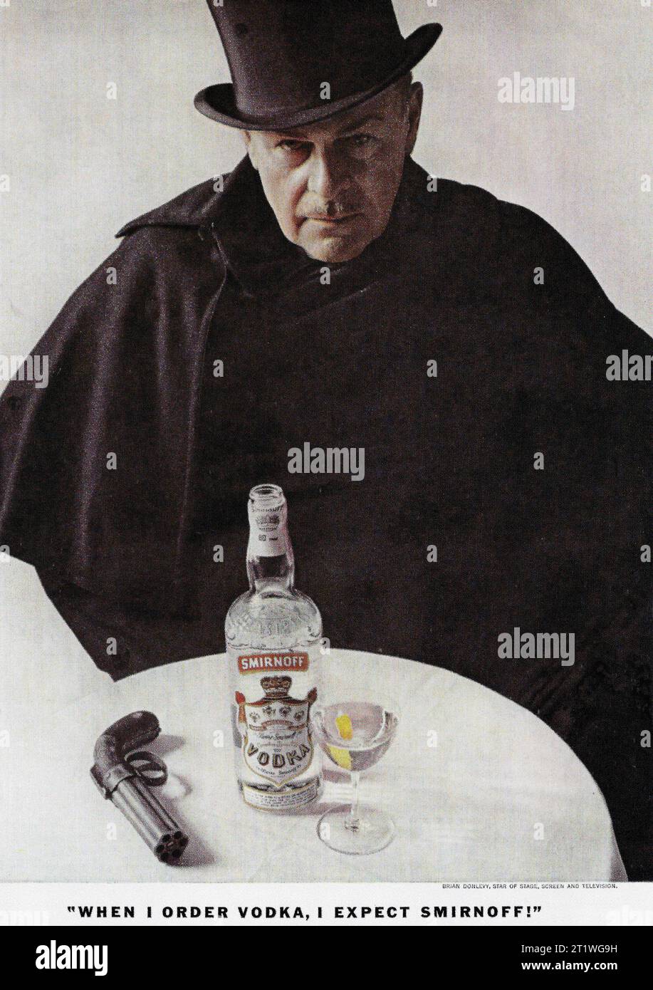 1958 Smirnoff Vodka Ad with Brian Donlevy Stock Photo - Alamy