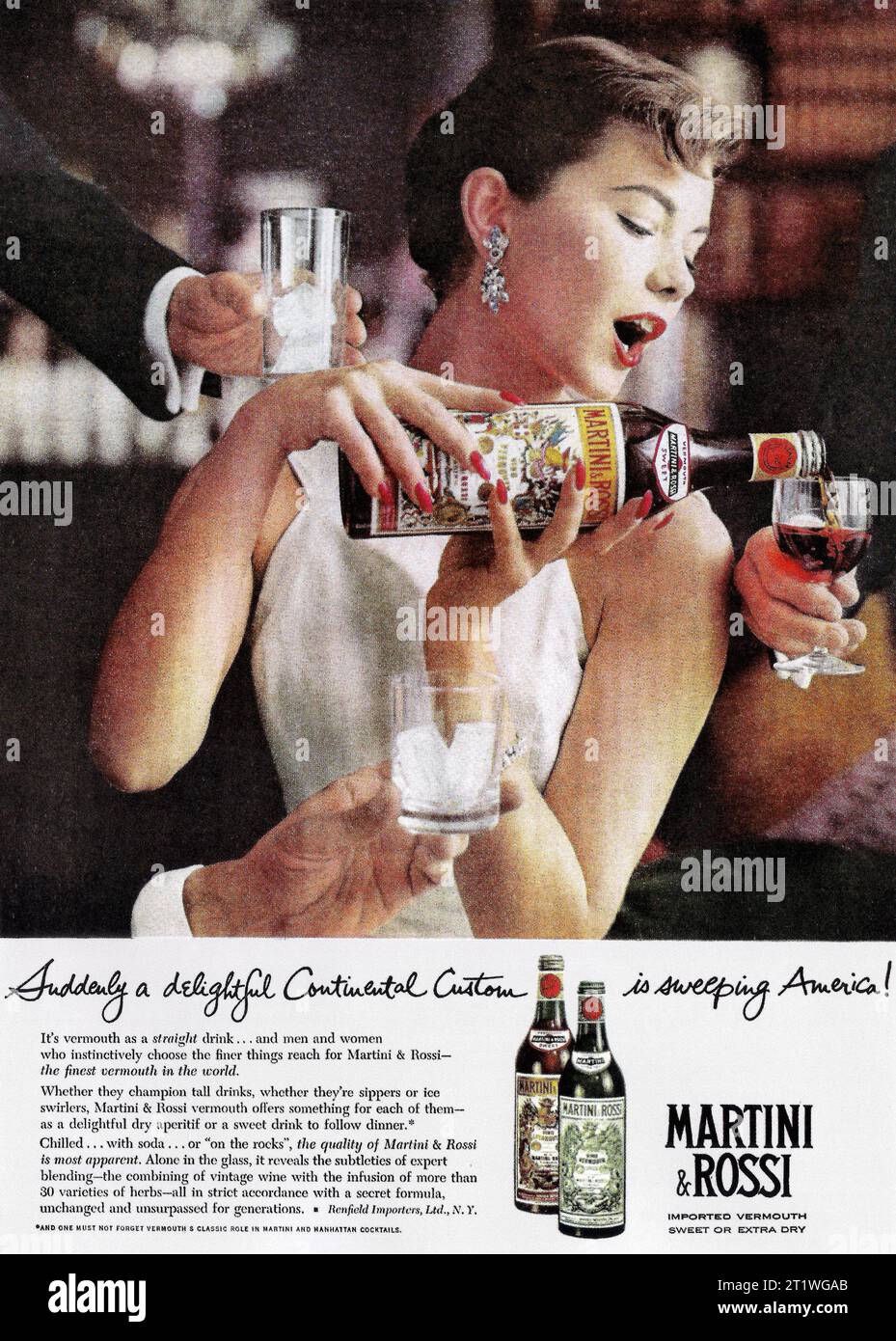 1957 Martini & Rossi Ad Stock Photo - Alamy