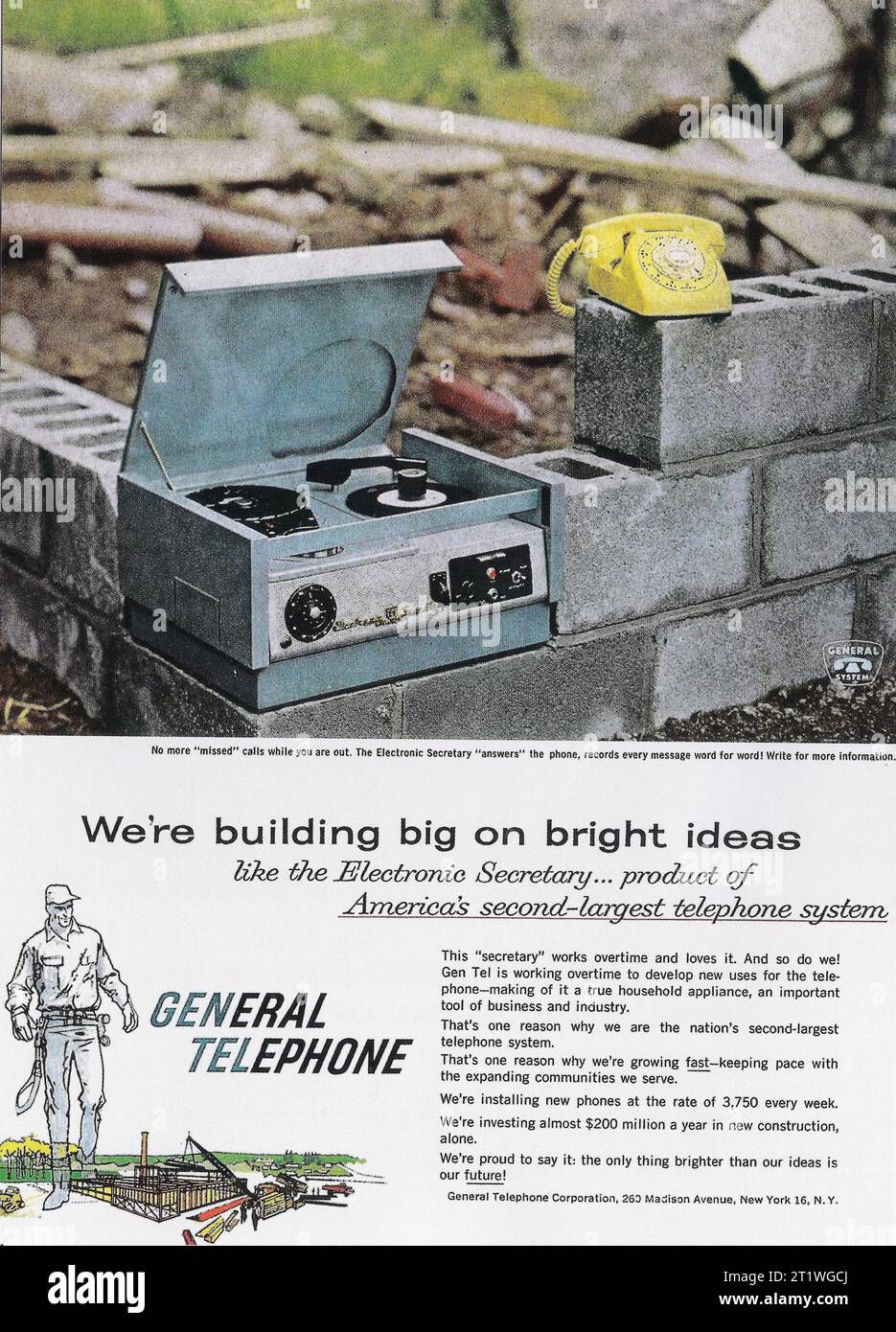 1950s telephone ad hi-res stock photography and images - Alamy