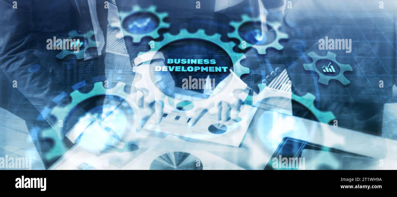Business Development Change Improvement Vision on Virtual Screen Stock ...