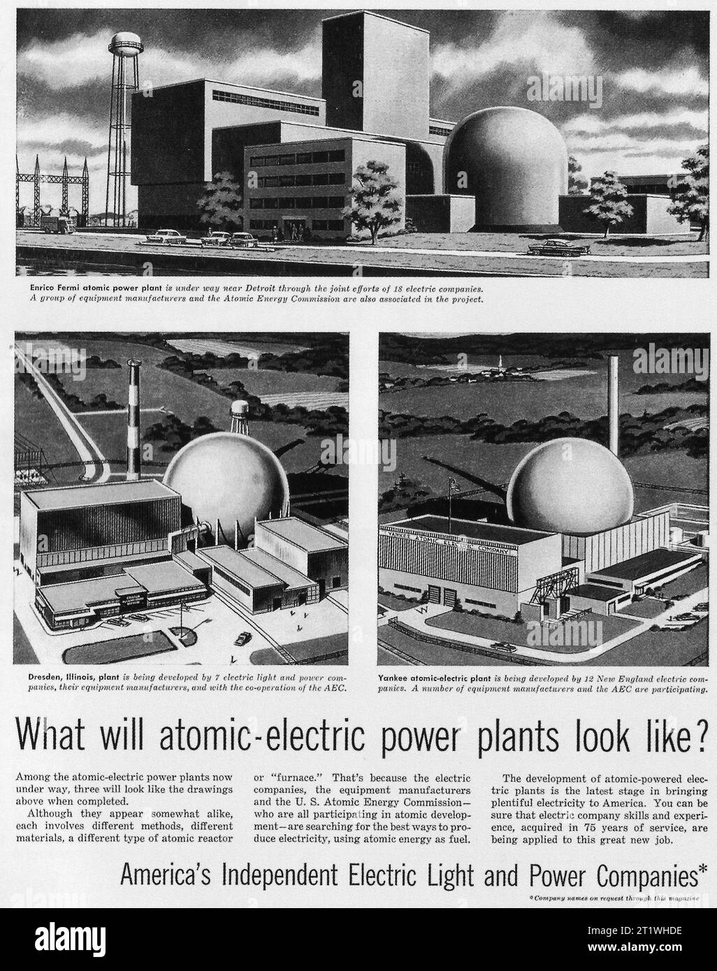 1957 Americas Independent Electric Light and Power Companies Ad "What ...